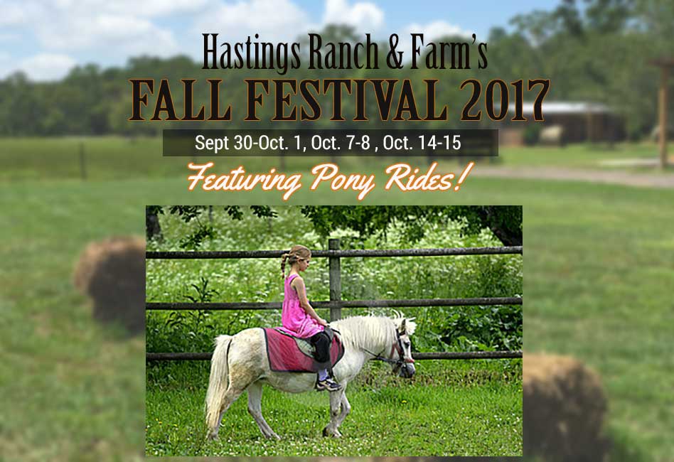 Hastings Ranch & Farm Fall Festival Adds Pony Rides to Its 3 Weekend Event!