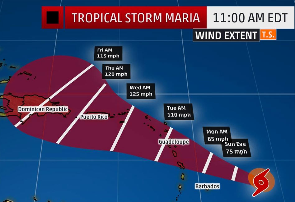 Tropical Storm Maria Expected to Strengthen into a Hurricane