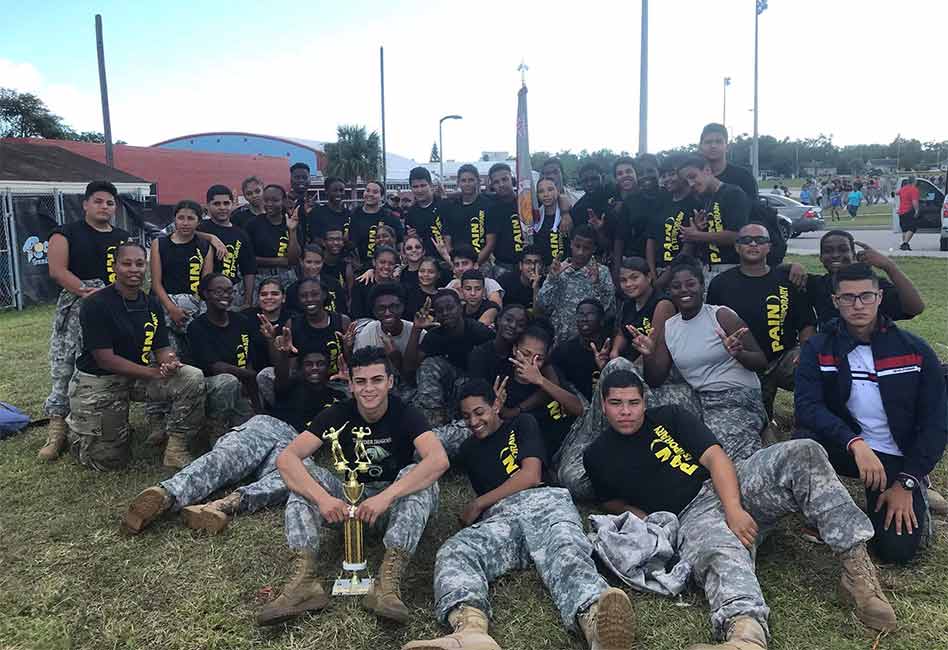 Liberty High Raider Team Takes 1st in Iron Raider ROTC Fitness Test