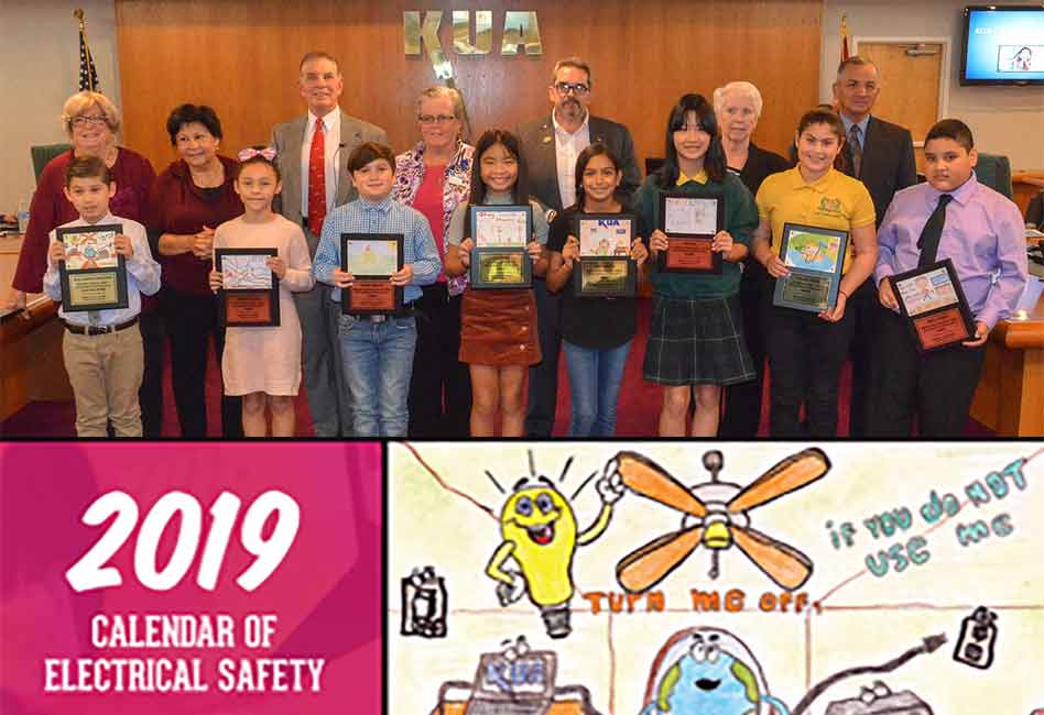 Kissimmee Utility Authority Releases 2019 Electrical Safety Calendar