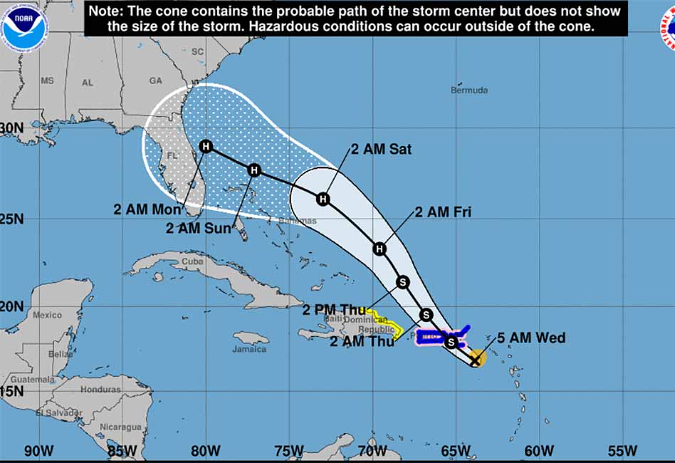 Tropical Storm Dorian Still On a Path Towards Central Florida, Possible ...