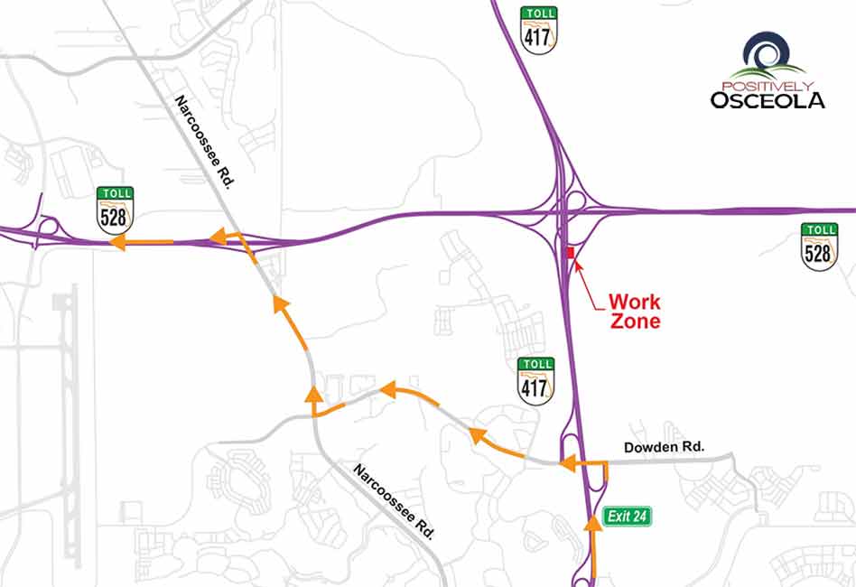 Traffic Alert: Nightly ramp closures at SR 417 and SR 528 Interchange