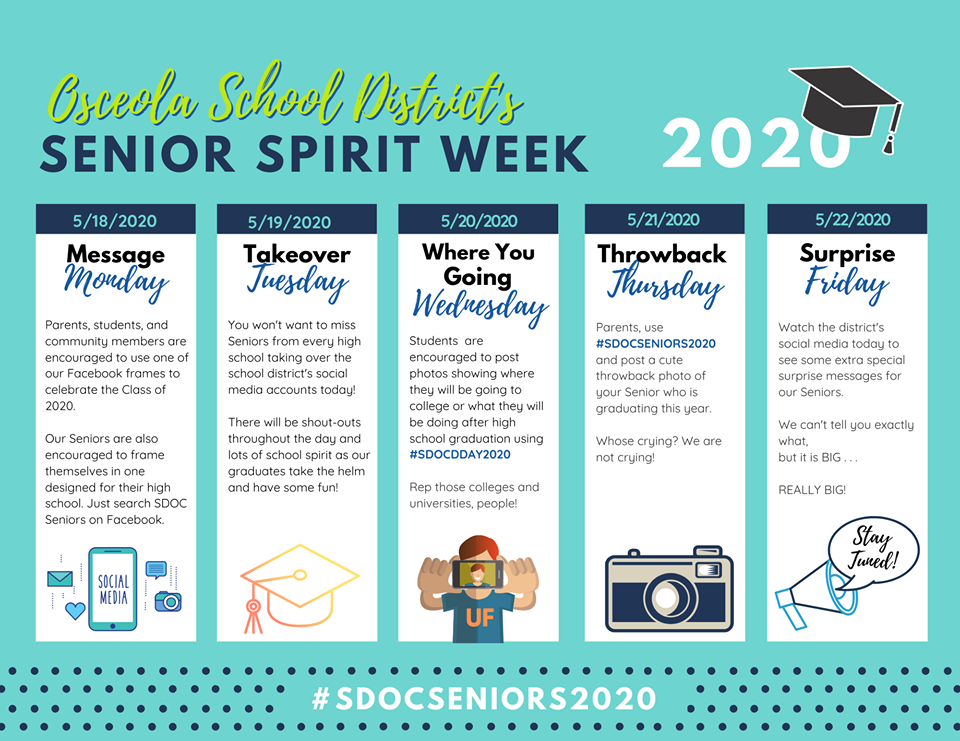 Class of 2020 honored next week with Senior Spirit Week and Virtual ...