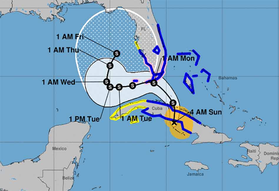 Florida Tropical Storm Path