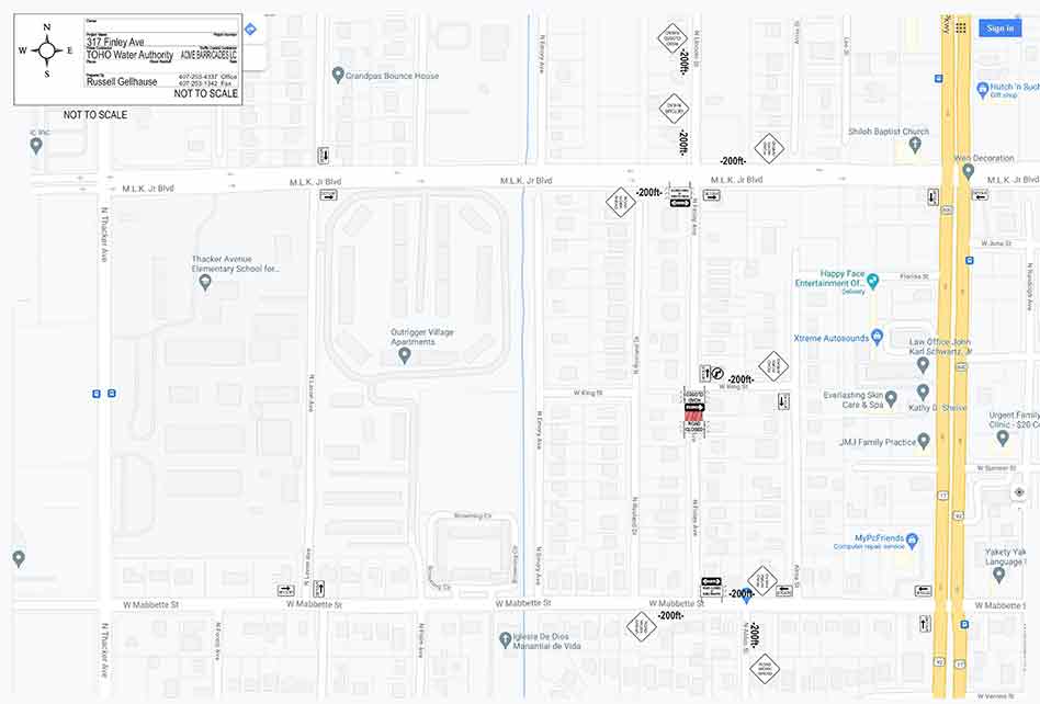 Road closure on N Finley Ave between W Mabbette St and W King St in ...