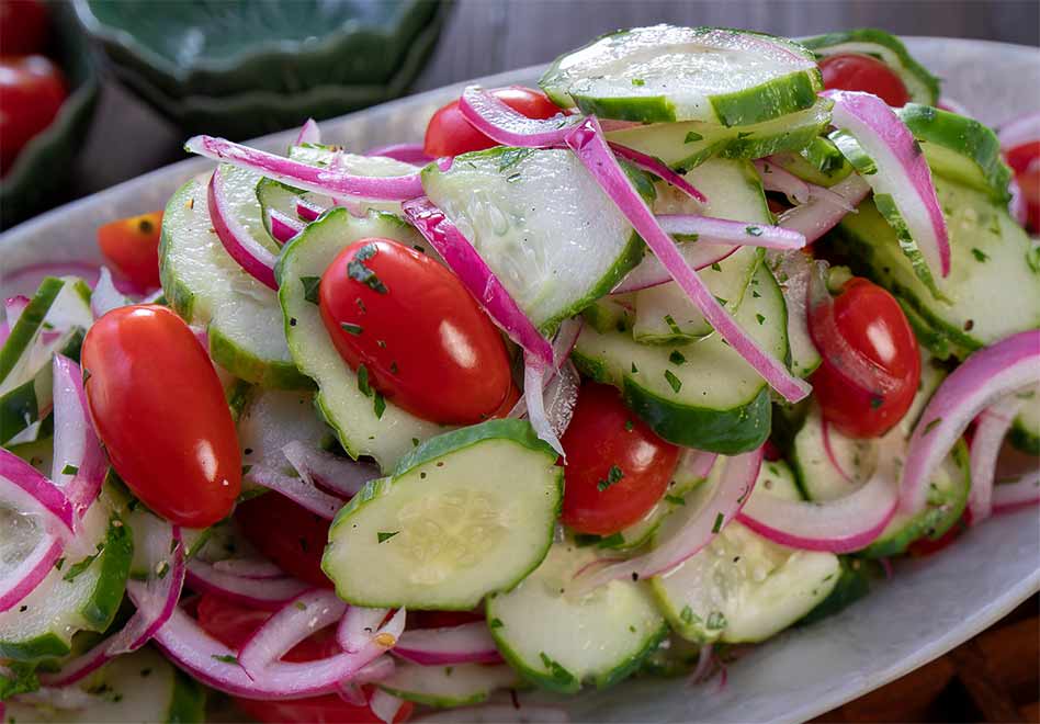 Florida Cucumber and Tomato Salad... It's Positively Delicious