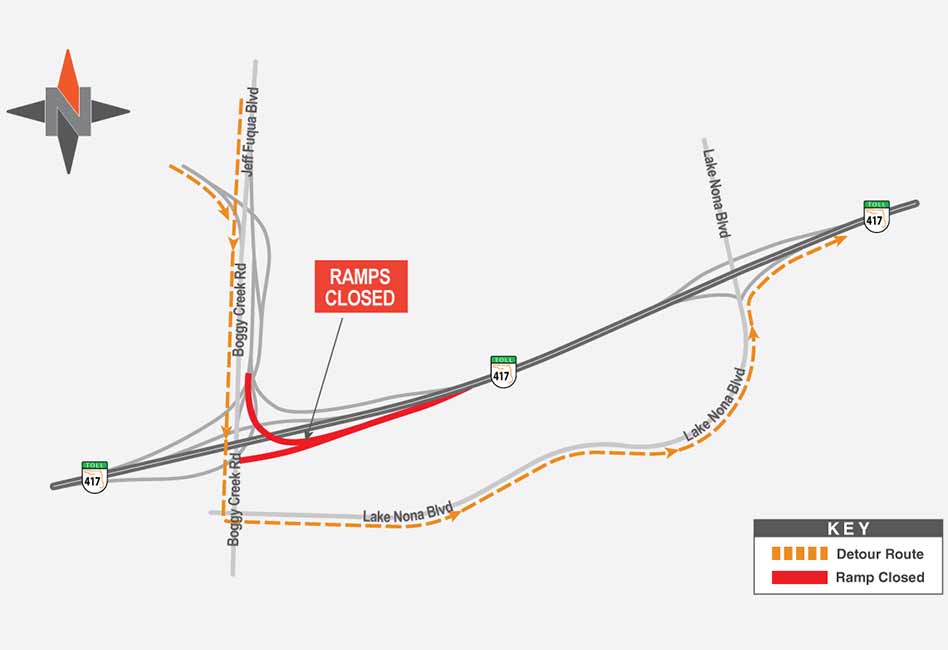 CFX announces nightly SR 417 ramp closures beginning Monday through ...