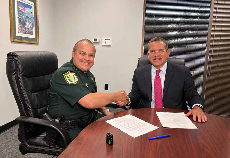 Sheriff Marcos Lopez and Governor Pedro Pierluisi of Puerto Rico Sign ...