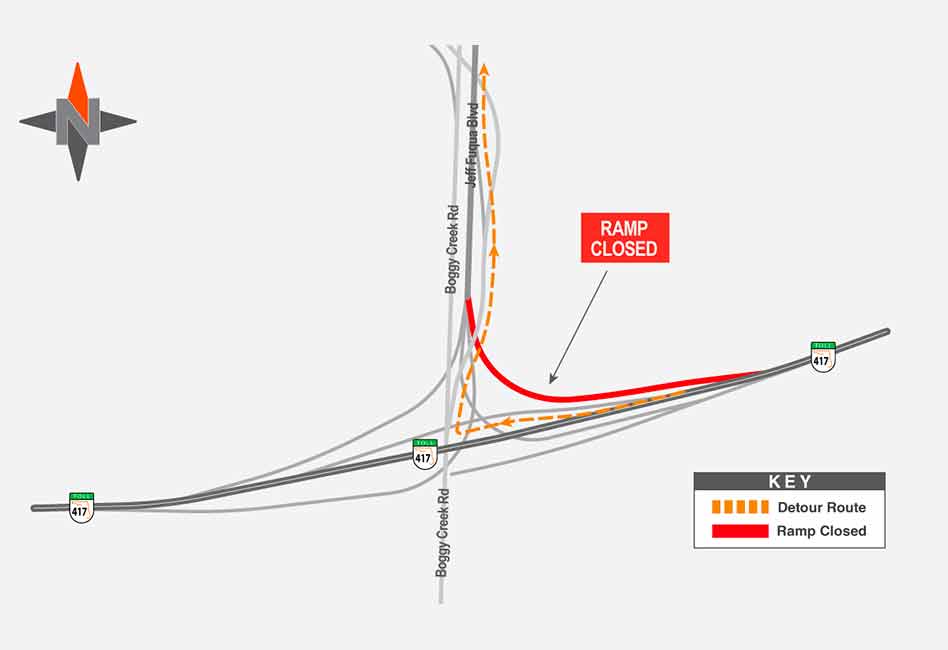 Nightly SR 417 Ramp Closures Near Boggy Creek Road to Continue Through ...