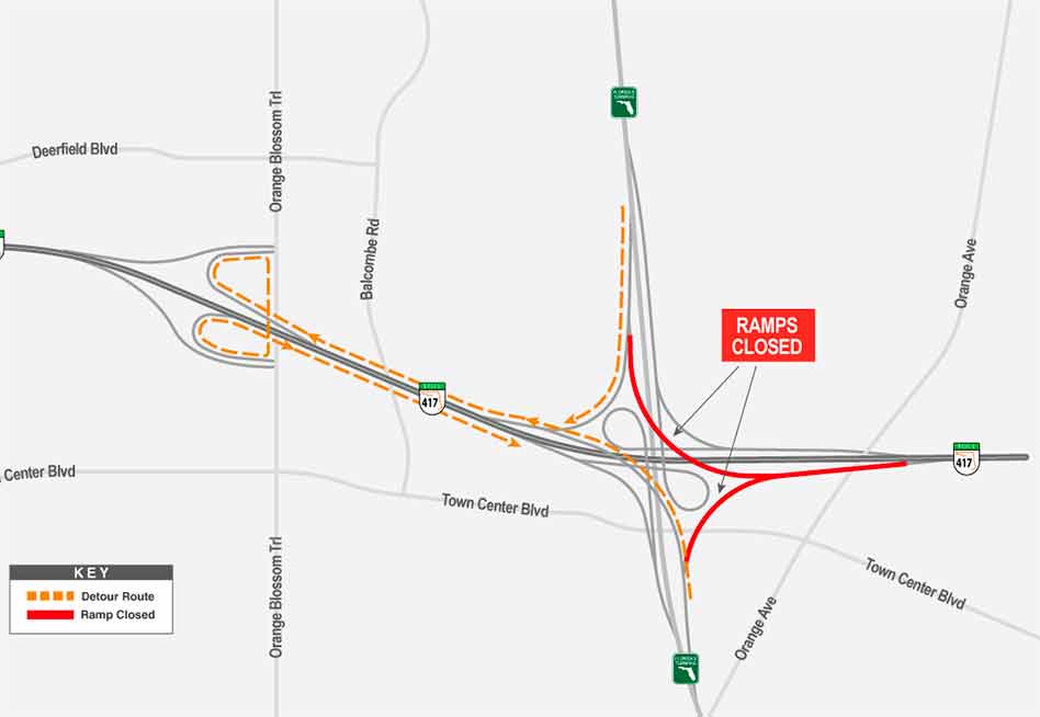 Nightly SR 417 Ramp Closures on Florida's Turnpike and Bridge Work OBT ...