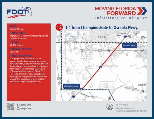 FDOT Announces Timelines to Widen I-4, Add Express Lanes Near Champions ...