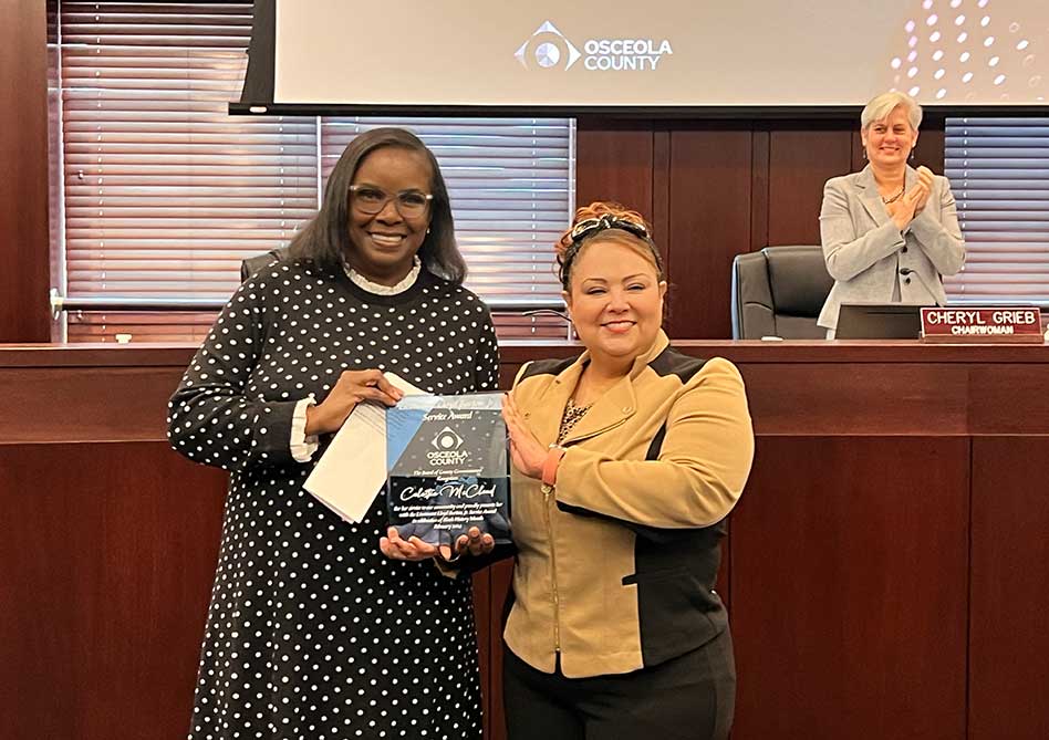 Osceola County's Celestia McCloud Honored with Lt. Lloyd Burton, Jr. Service Award
