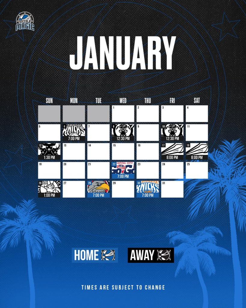 Osceola Magic's 2024-25 Schedule Released: Home Opener on November 8 vs ...