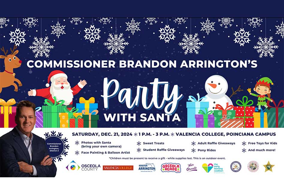 Join Commissioner Brandon Arrington for a Magical ‘Party with Santa’ in ...