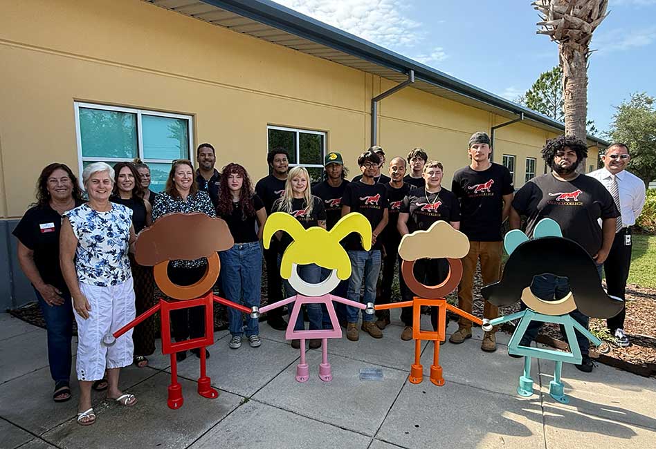 Commissioner Cheryl Grieb Unveils Winning Zenith High Grad Student-Designed Bike Rack at Boys ...
