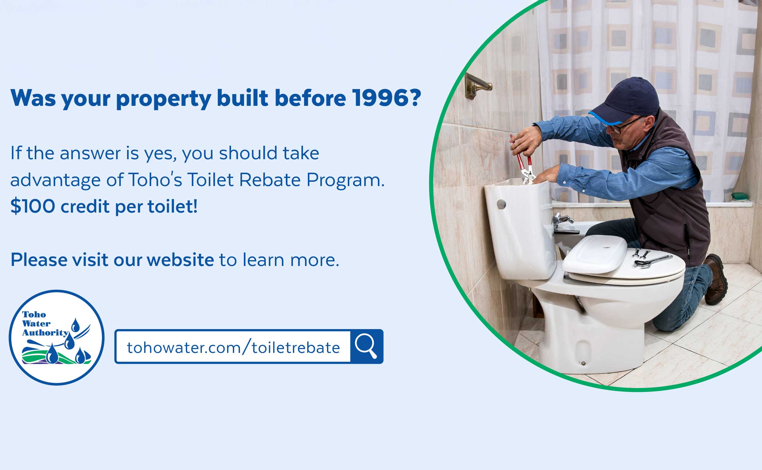 Toho Water Authority Offers $100 Toilet Rebates to Help Residents Save ...